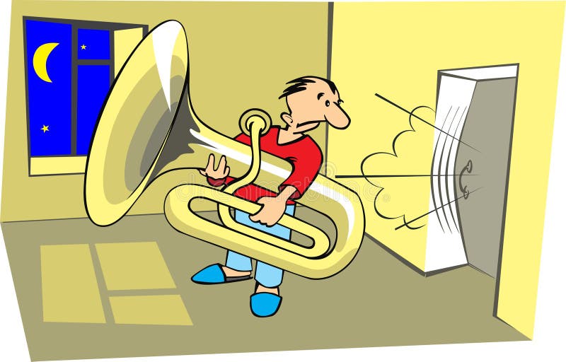 Músico ilustración del vector. Ilustración de noche, historieta - 16401687