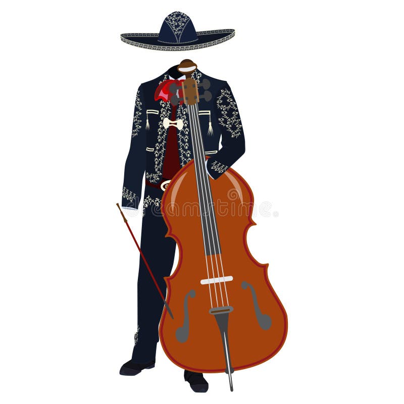 El Traje Del Músico Del Mariachi Parte El Ejemplo Del Vector ...