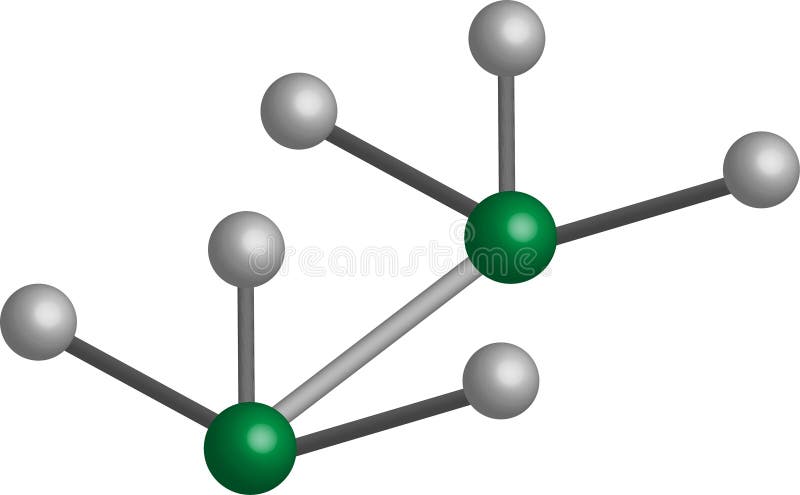 Ethane C2H6 Organic Compound Molecular Structure Stock Vector ...