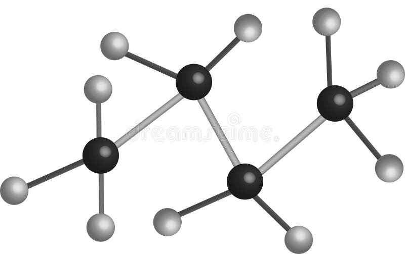 N-Butane C4H10 Organic Compound Molecular Structure Stock Vector ...