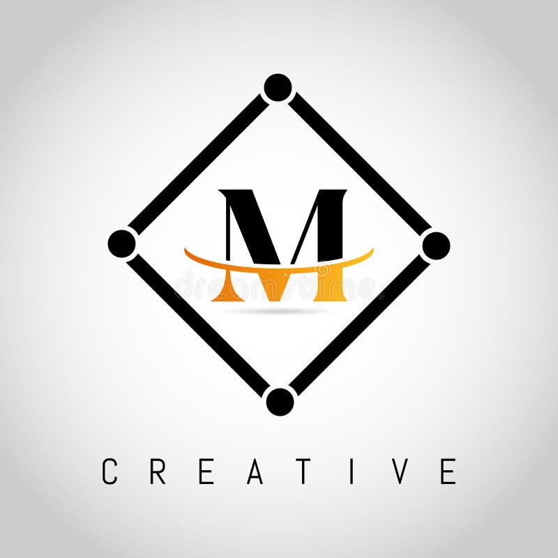 M Square Frame Letter Logo Stock Illustrations – 192 M Square Frame ...