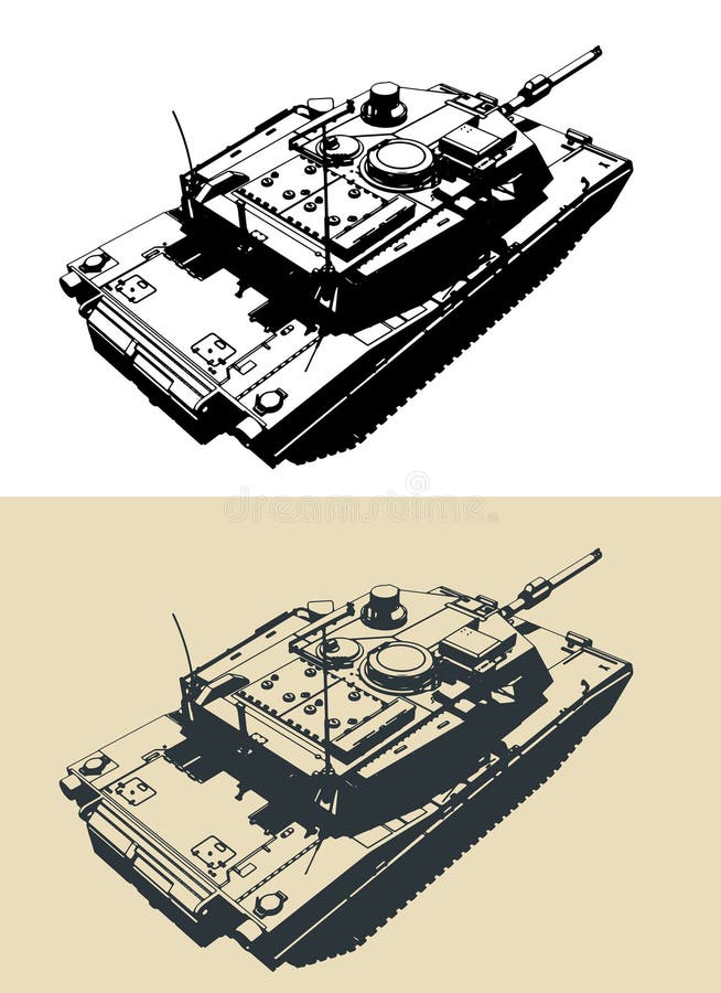 M1 Abrams armored tank stock vector. Illustration of forces - 321028199