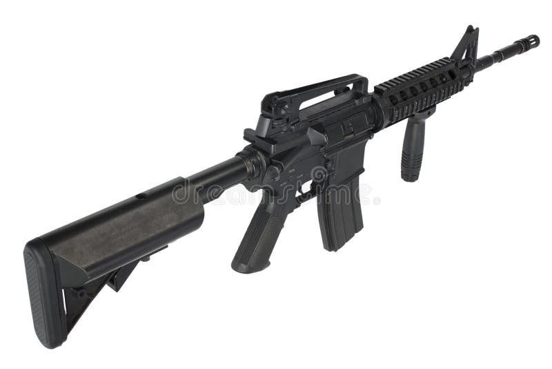 M4 assault rifle isolated stock image. Image of special - 122456981
