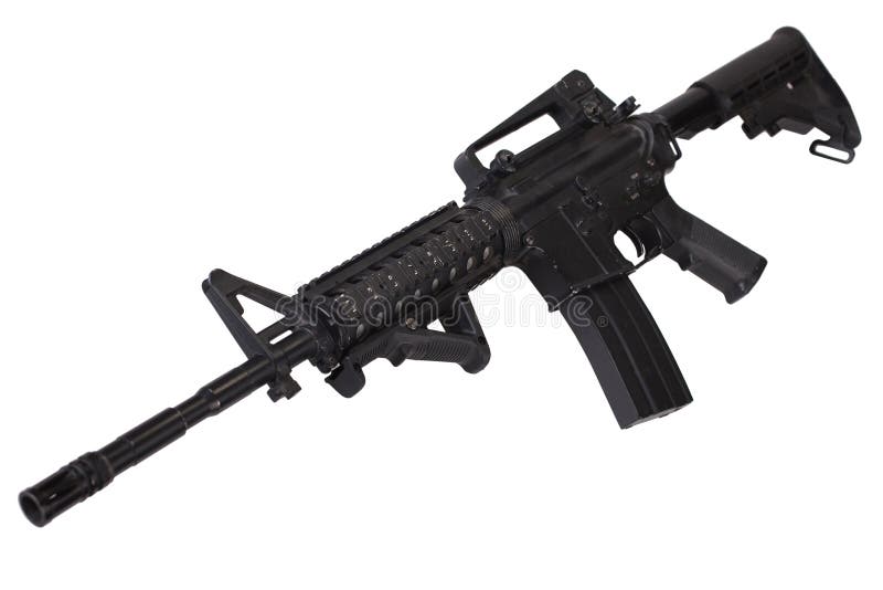An M4A1 SOPMOD Carbine Equipped with an M203 Grenade Launcher Stock ...