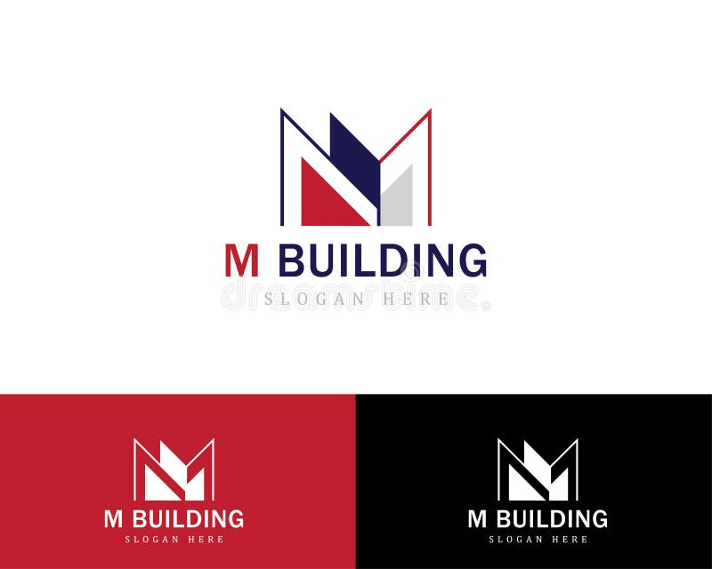 M Building Logo Creative Letter M Sign Symbol Stock Illustration ...