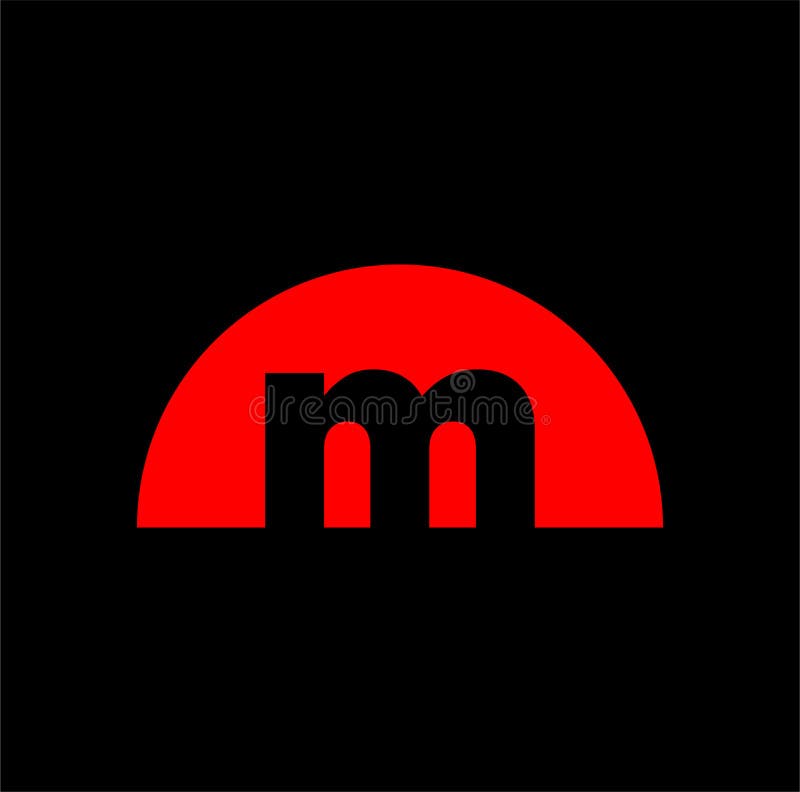 M Company Name in Half Circle. M Half Circle Icon Stock Vector ...