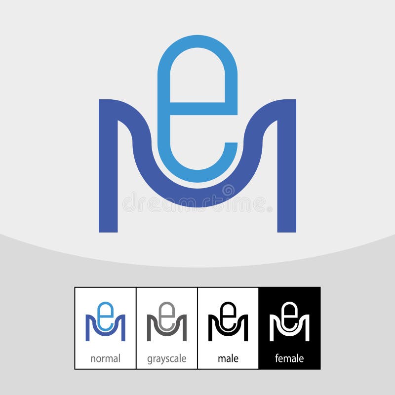 Monogram M E Stock Illustrations – 272 Monogram M E Stock Illustrations ...