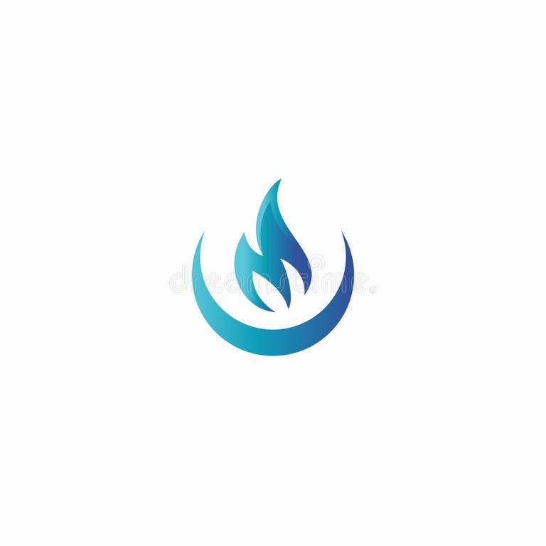 M Fire Blue Logo Simple and Clean Design Stock Vector - Illustration of ...