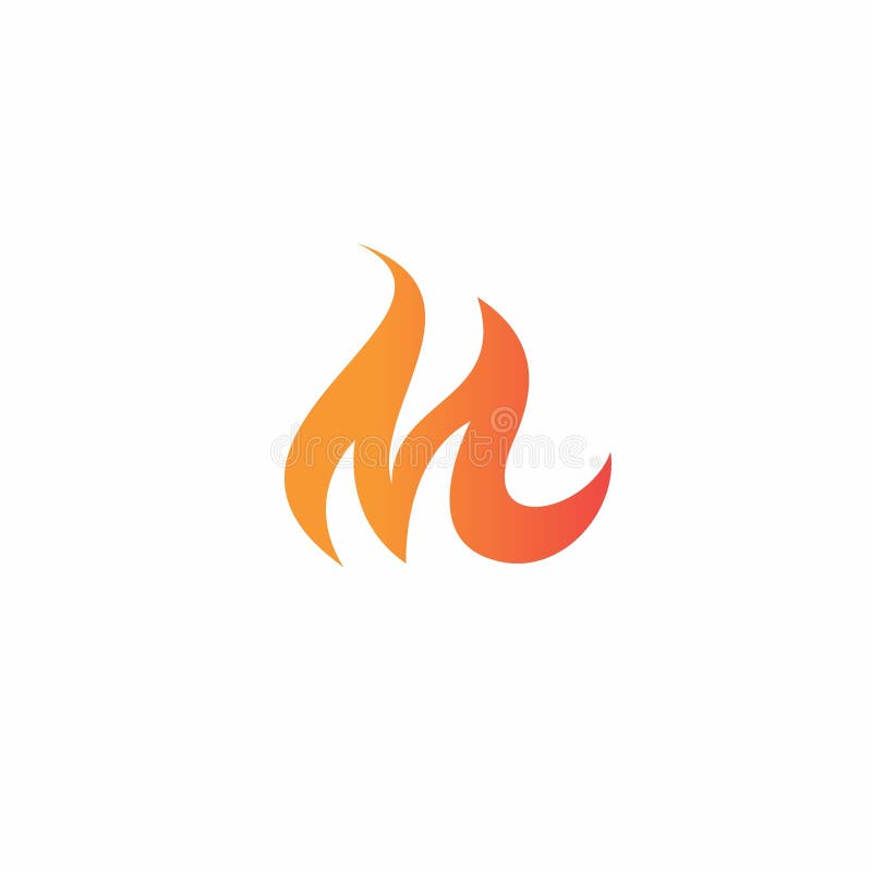 M Fire Logo Simple Design. Letter M Icon Stock Vector - Illustration of ...