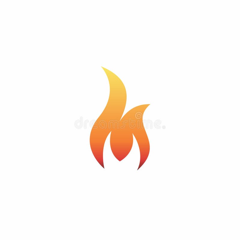 M Fire Logo Simple. Letter M Icon Stock Vector - Illustration of ...