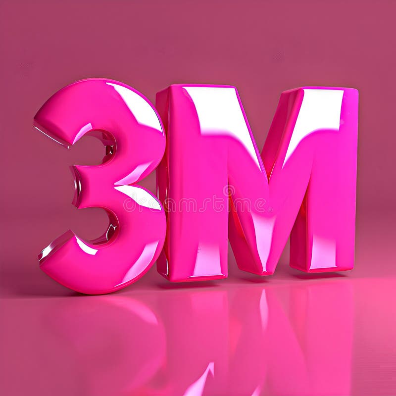 3M Follower 3D Color Number Stock Illustration - Illustration of number ...