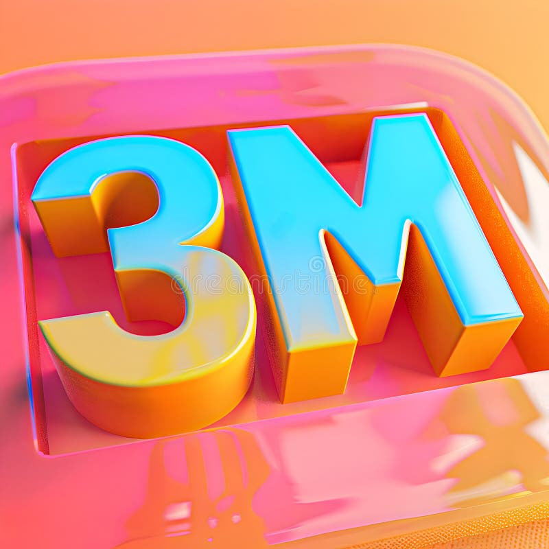 3M Follower 3D Color Number Stock Illustration - Illustration of ...