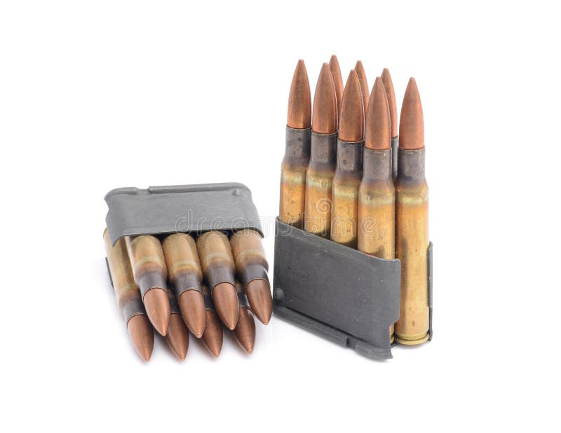 M1 Garand Clips and Ammunition. Stock Photo - Image of soldiers ...