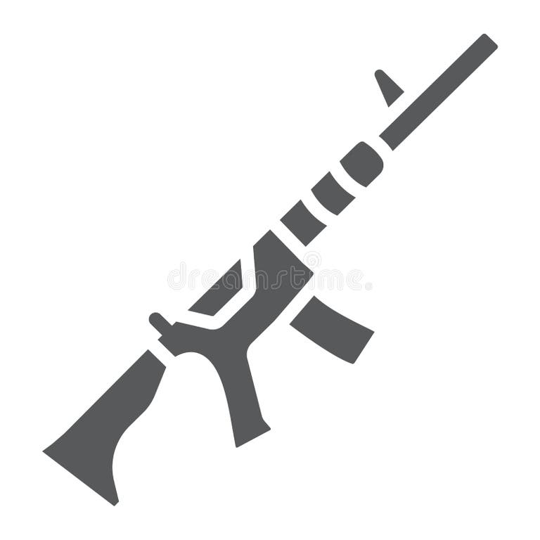 Automatic Rifle Glyph Stock Illustrations – 286 Automatic Rifle Glyph ...