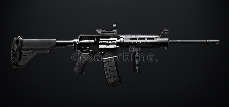 M416 Gun, Automatic Weapon Isolated Black , Military Army Stock ...