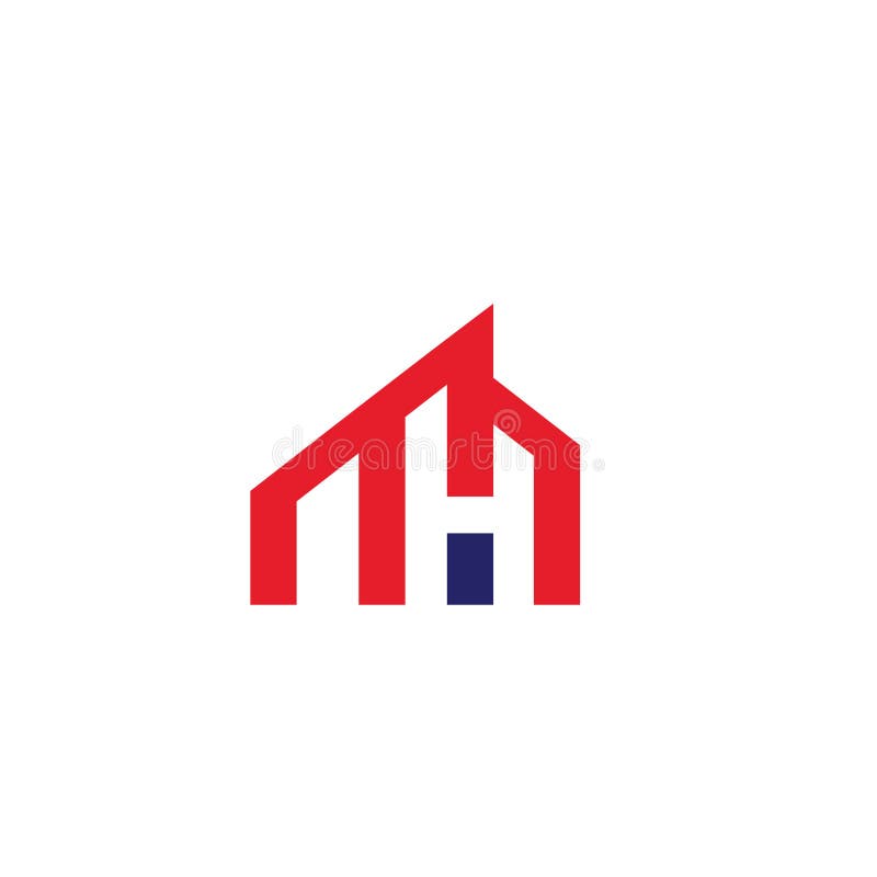 Mh Home Logo Icon Design Vector Stock Illustration - Illustration of ...