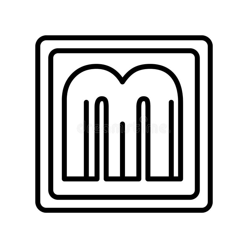 M Icon Vector Isolated on White Background, M Sign Stock Vector ...