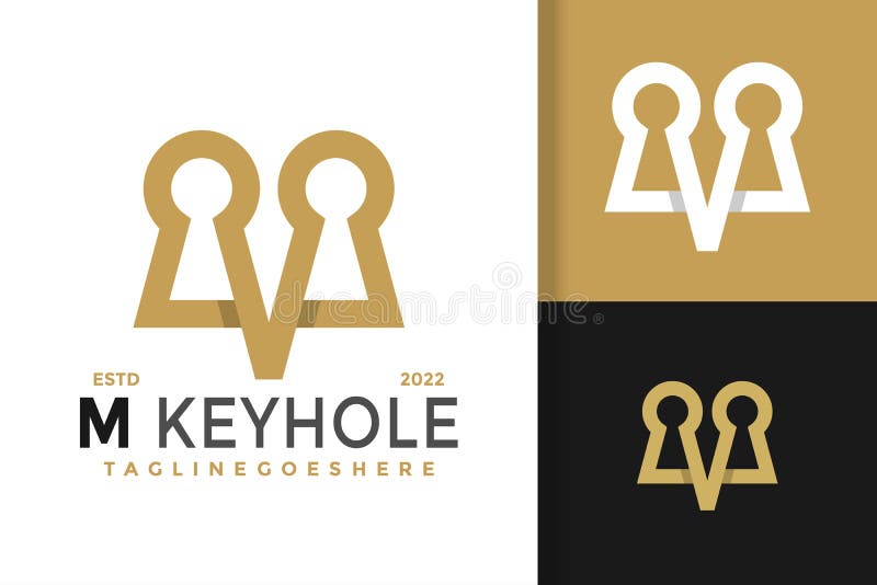 M Keyhole Logo Design Vector Illustration Template Stock Vector ...