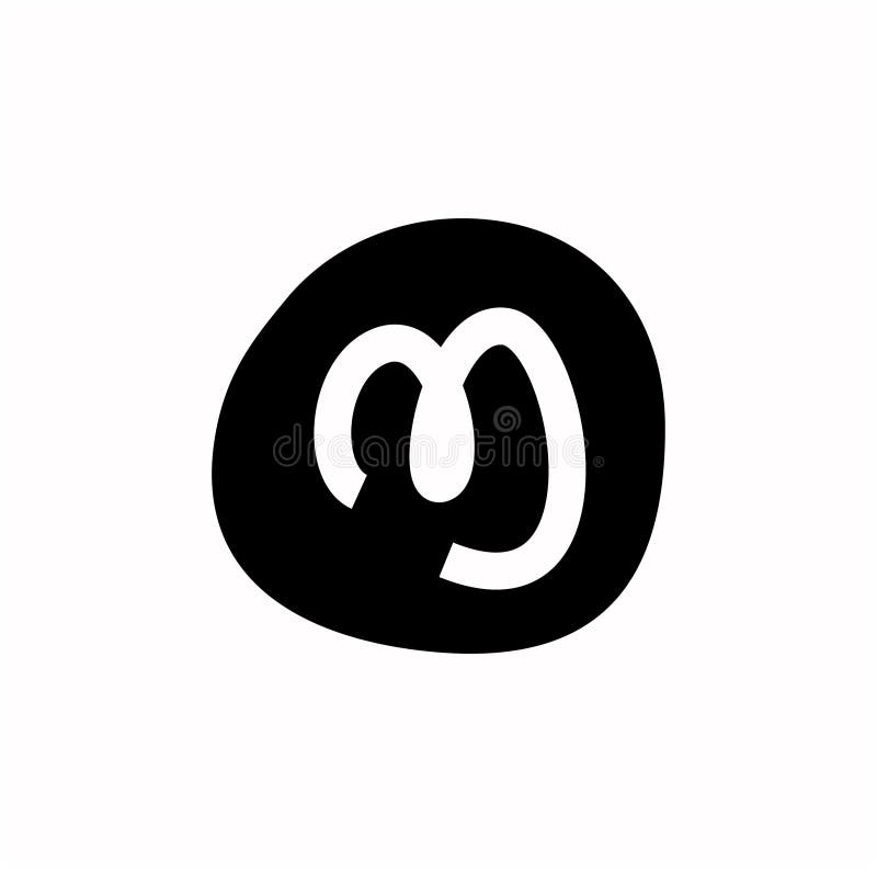 M Letter on Abstract Black Form. M Company Icon Stock Vector ...