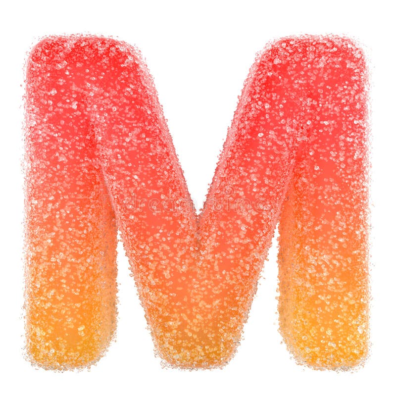 F - Letter of the Alphabet Made of Candy Stock Illustration ...