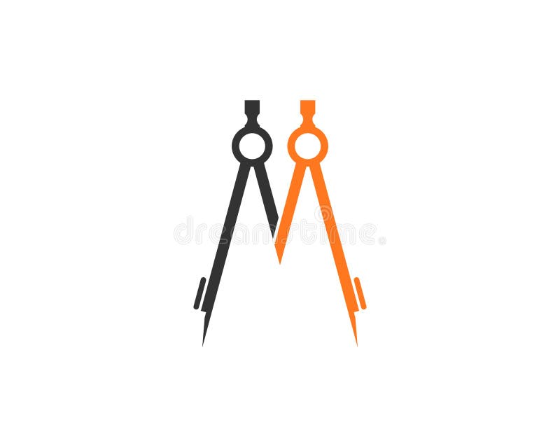 M Letter with Architecture Tool Connection Logo Stock Illustration ...