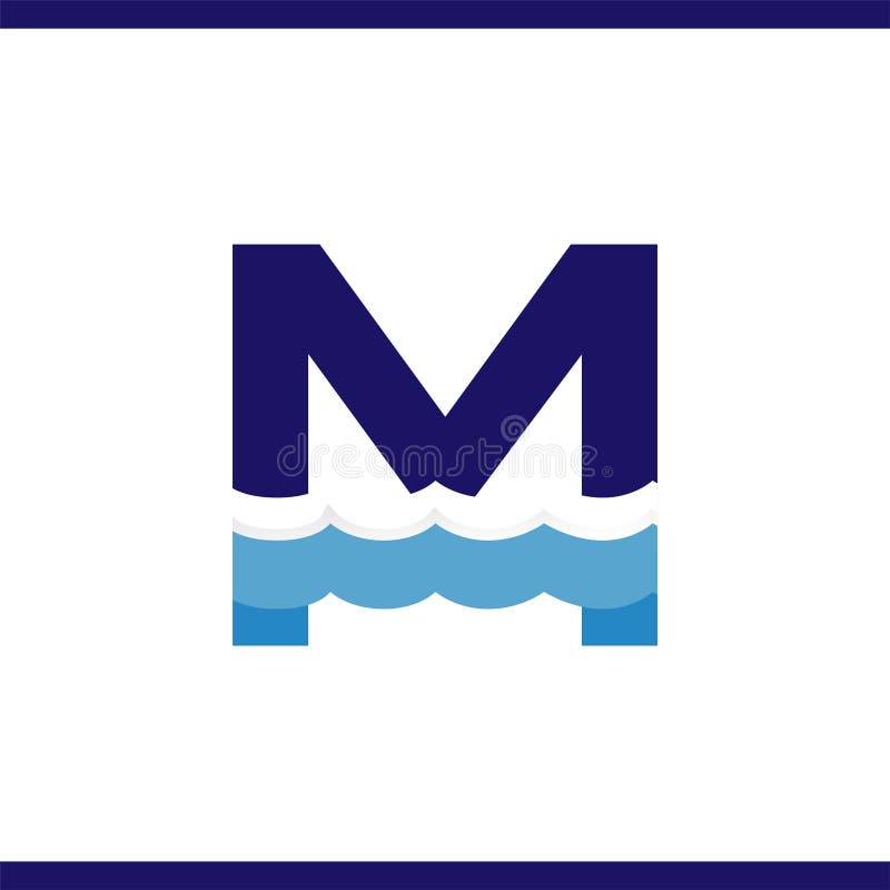 M Letter Wave Logo Stock Illustrations – 660 M Letter Wave Logo Stock ...