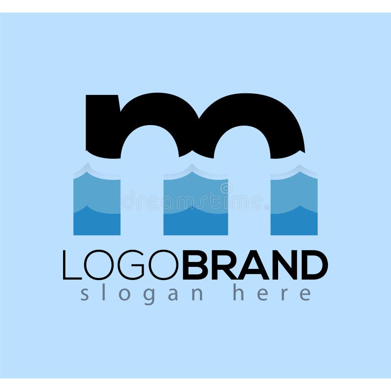 M Letter Wave Logo Stock Illustrations – 660 M Letter Wave Logo Stock ...