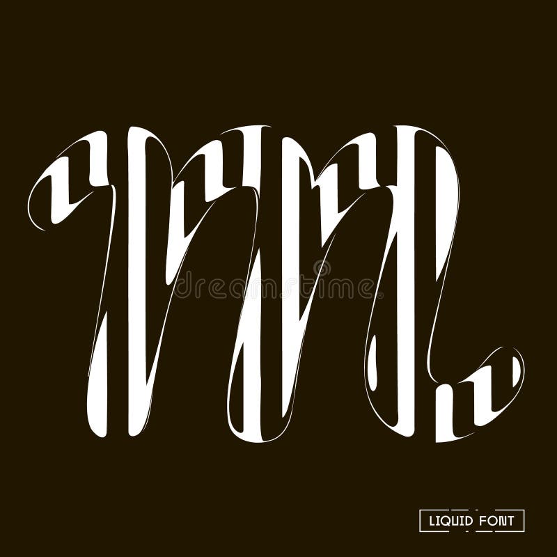 R Letter Formed by Parallel Lines. a Letter Made of Glass through Which ...