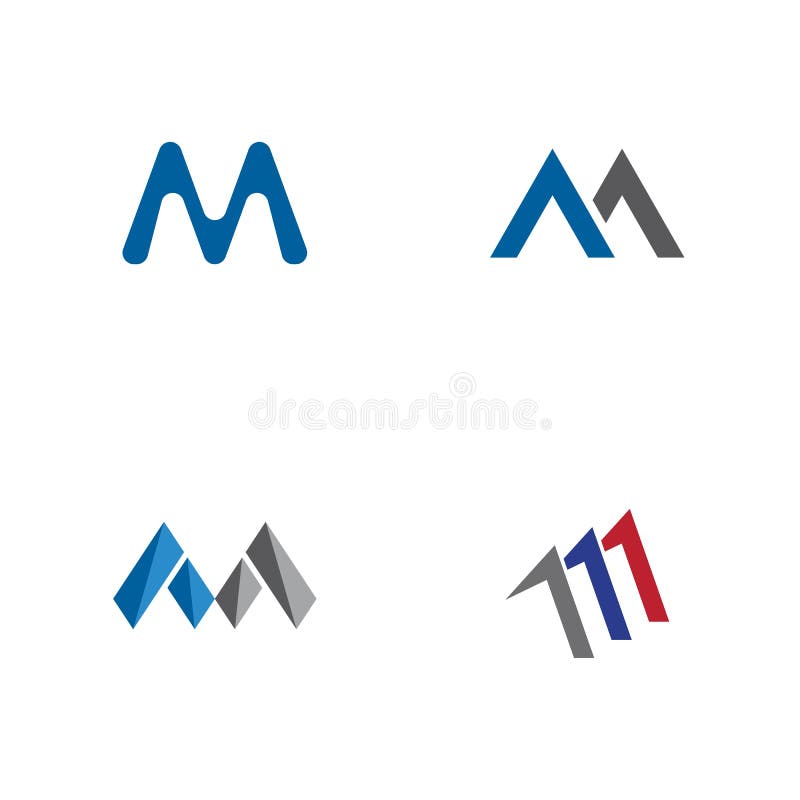M Letter Icon Template Vector Stock Vector - Illustration of corporate ...