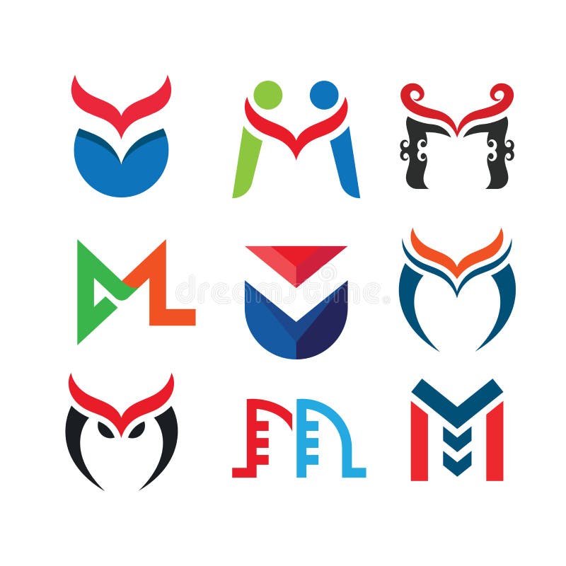 M Letter Icon Vector Concept Design Template Stock Vector ...