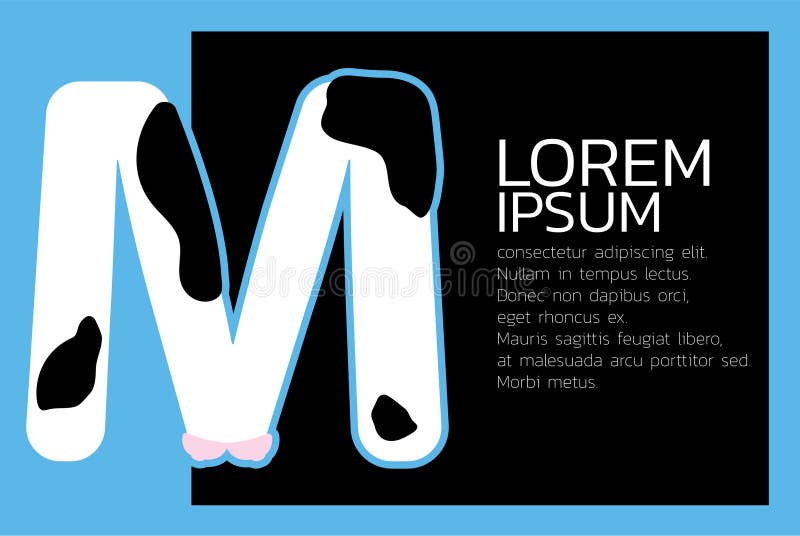 M Letter Label. Space Photo and Text Stock Vector - Illustration of ...