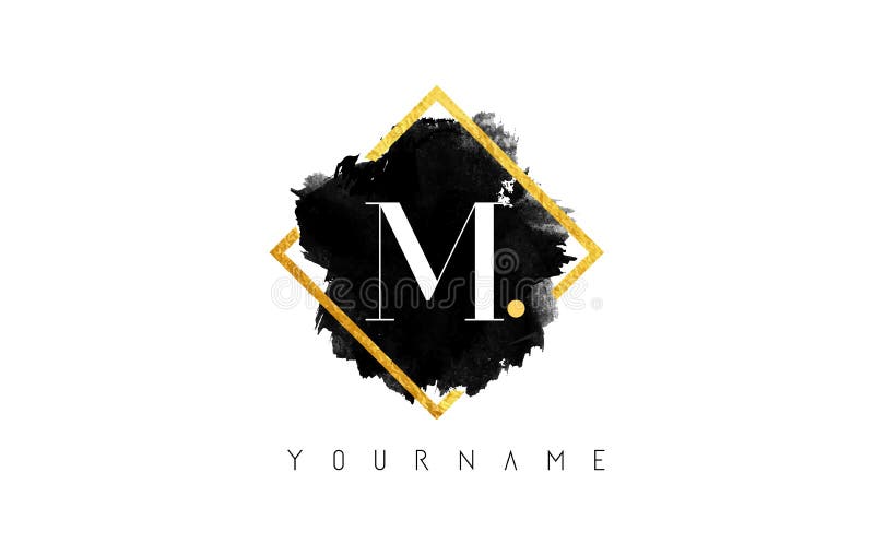M Letter Design Brush Paint Stroke Stock Illustrations – 196 M Letter ...