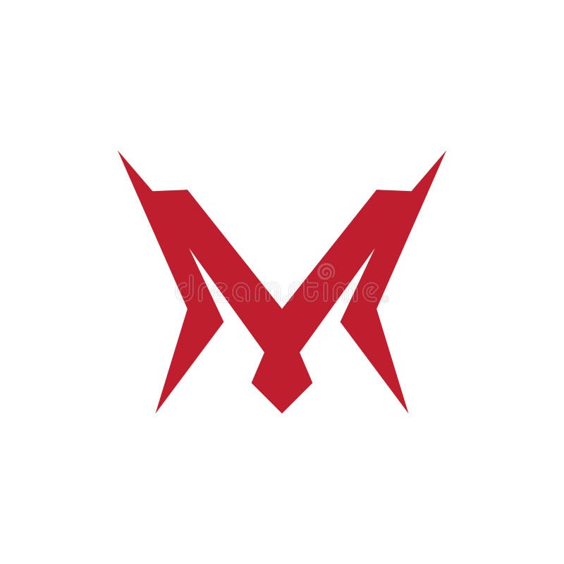 M Letter Logo Design Vector Template Stock Illustration - Illustration ...