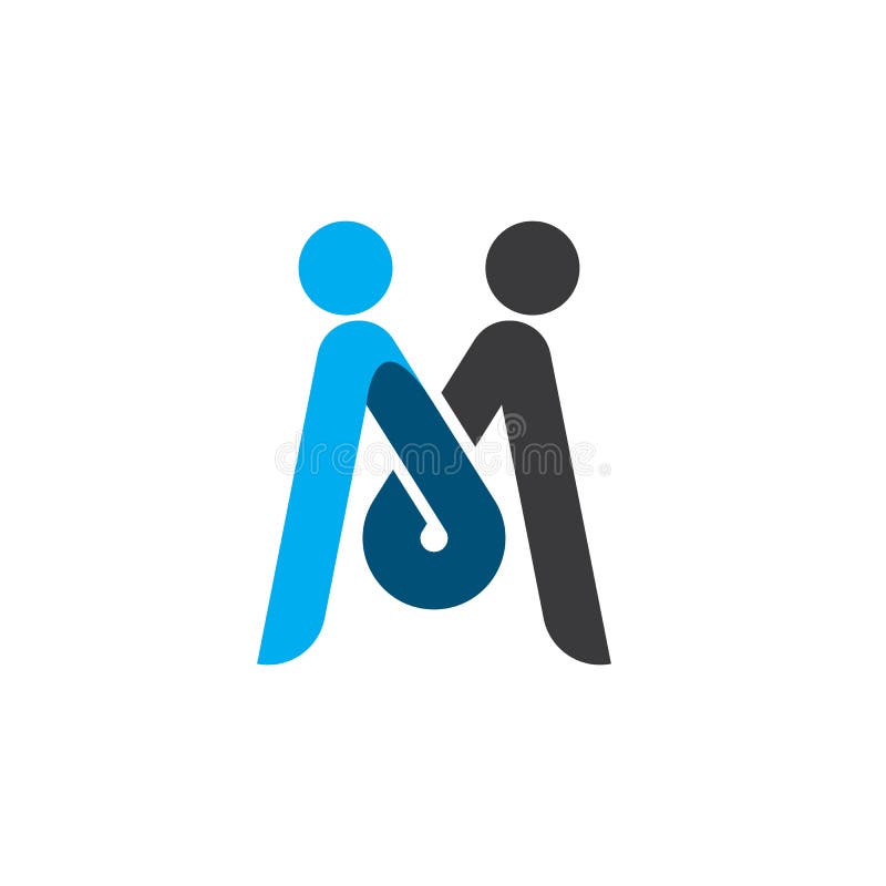 M Letter People Concept Logo Template Vector Stock Vector ...