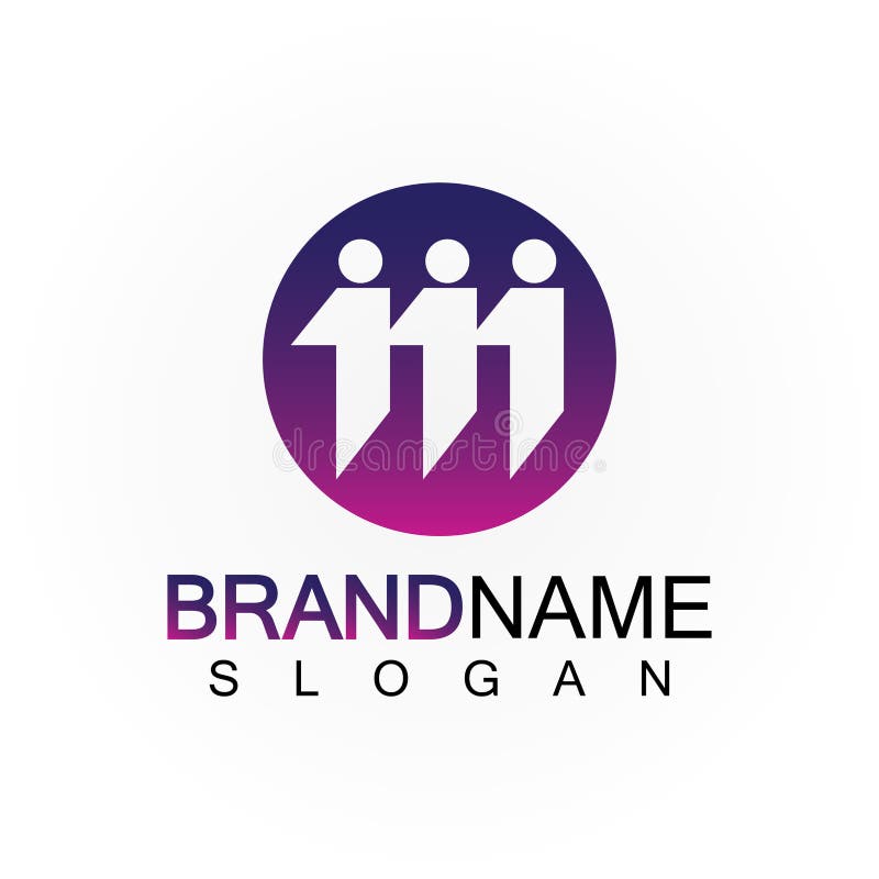 M Letter People Concept Logo Template Vector Illustration Stock Vector ...