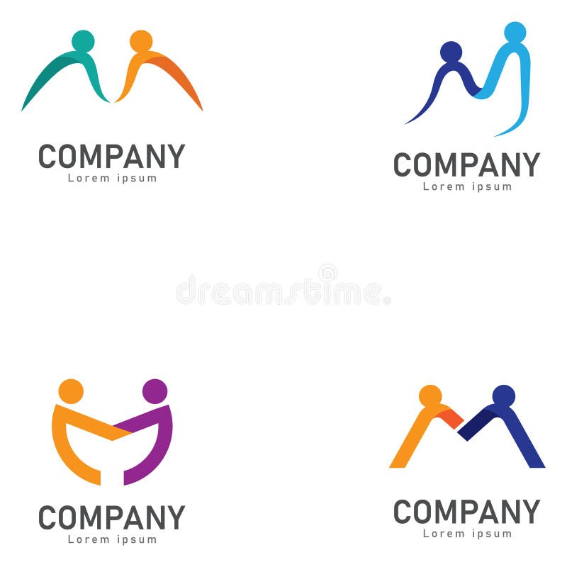 M Letter People Logo Vector Stock Vector - Illustration of concept ...