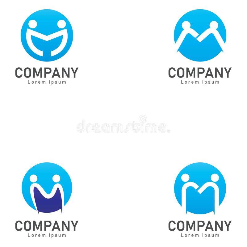 M Letter People Logo Vector Stock Vector - Illustration of logo ...