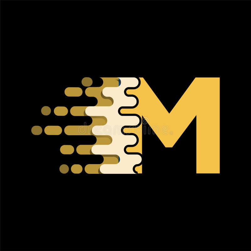 M Letter Pixel Icon Vector Logo Element. Letter Speed Logo Template ...
