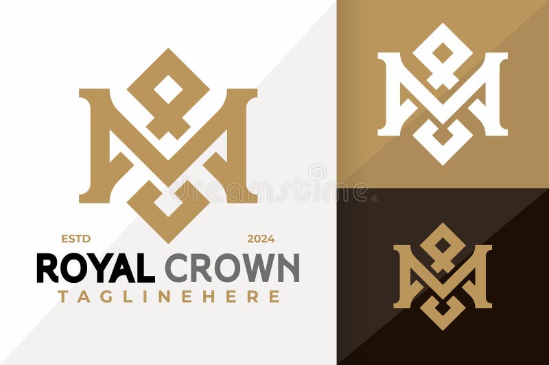 M Letter Royal Crown Logo Icon Vector Design. Creative Simple Logos ...