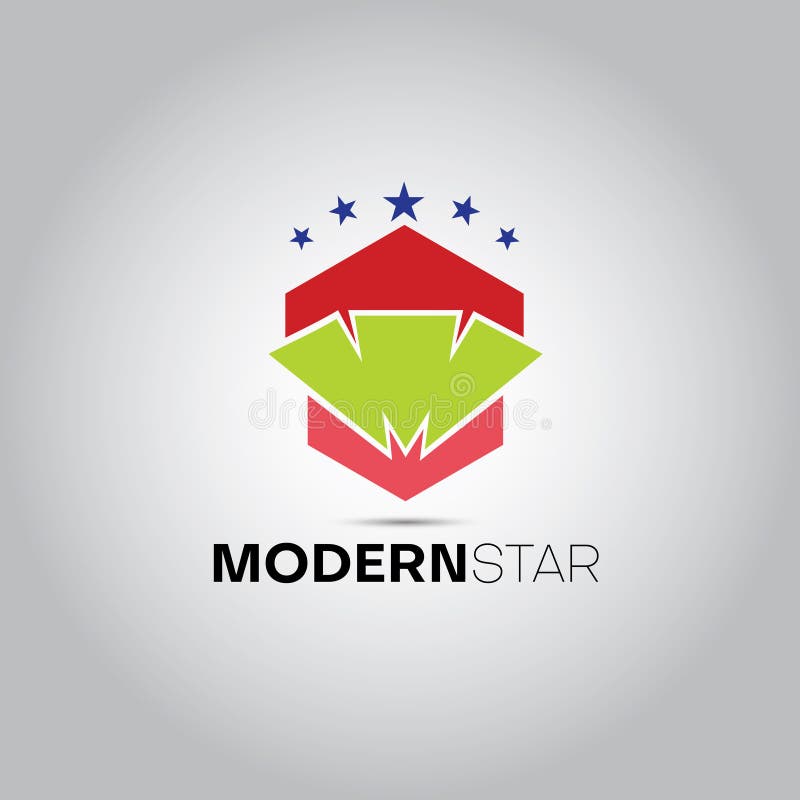 M Letter Star Power Logo stock illustration. Illustration of light ...