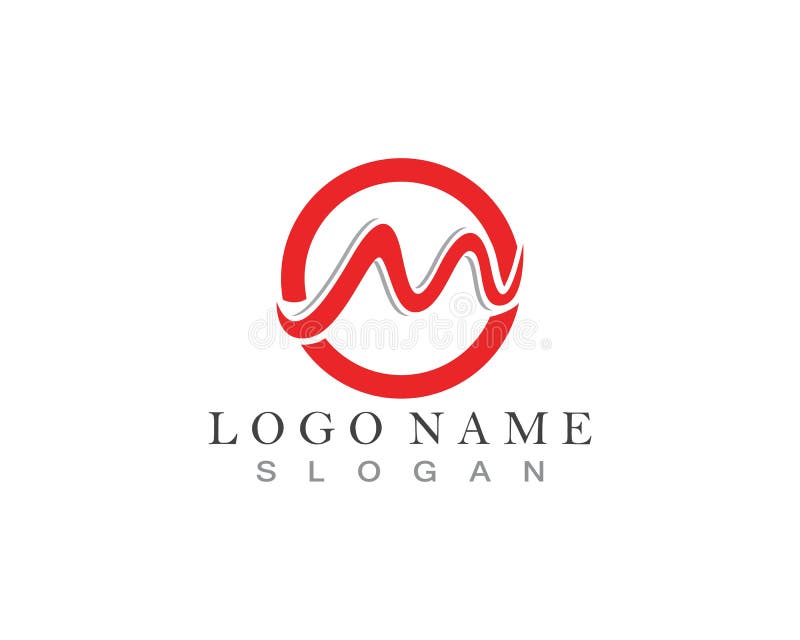 M Letter Wave Logo and Symbol Template Vector Icon Stock Vector ...