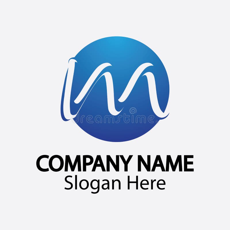 M Letter Wave Logo Template Vector Illustration Stock Vector ...
