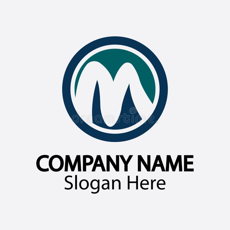 M Letter Wave Logo Template Vector Illustration Stock Vector ...