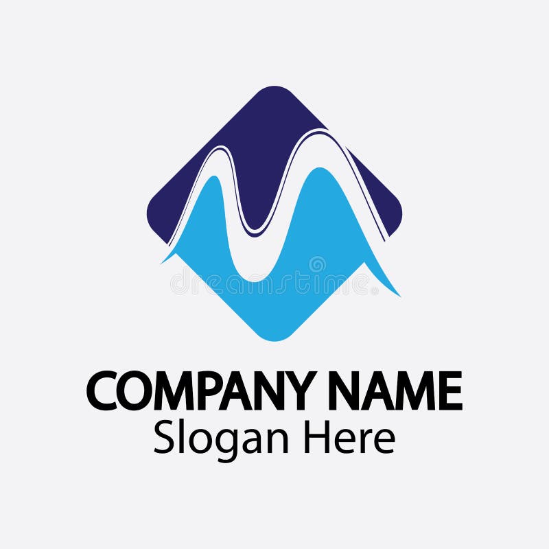M Letter Wave Logo Stock Illustrations – 660 M Letter Wave Logo Stock ...