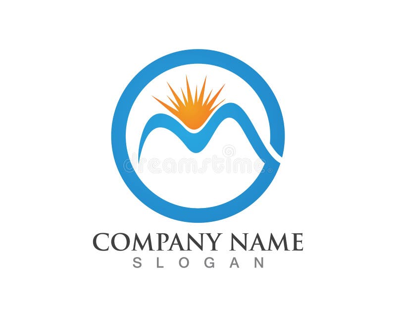 M Letter Wave Logo Template Vector Illustration Stock Vector ...