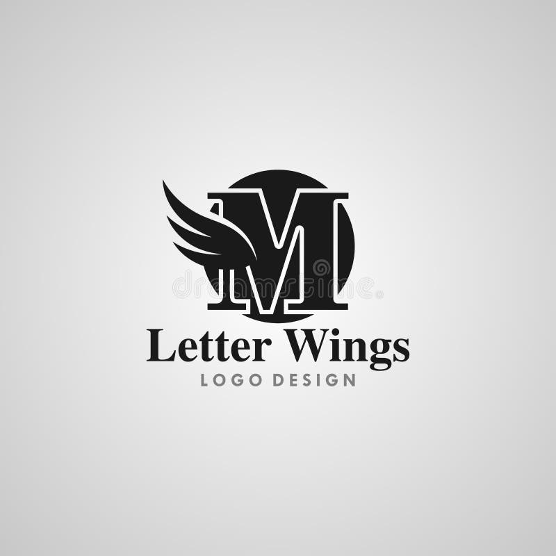 M Letter Wings Logo Template Stock Vector - Illustration of brand ...