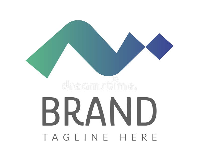 Letter M Logo Design. Letter M with Wave Logo Stock Vector ...