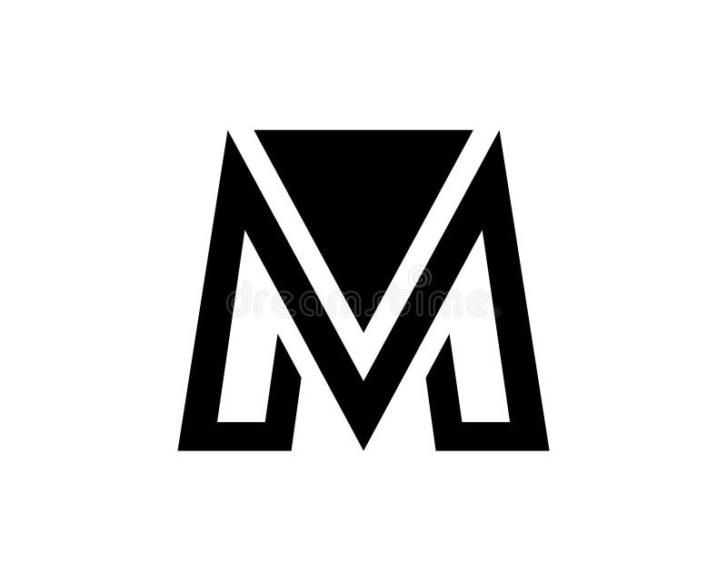 M Logo Black 1 Icon Template Stock Illustration - Illustration of label ...