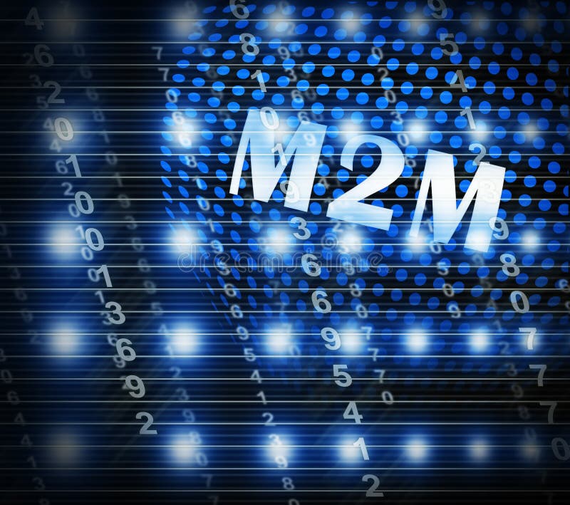 M2M Machine Connectivity and Cooperation 3d Illustration Stock ...