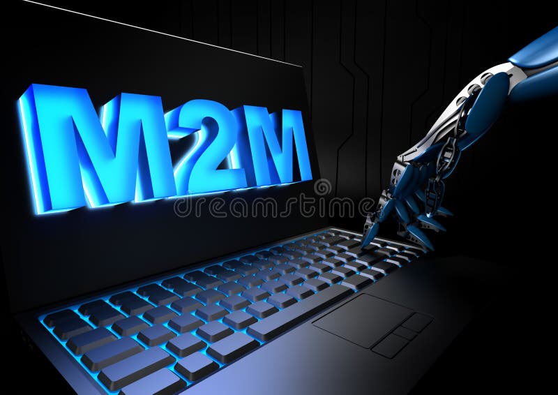 M2M (Machine To Machine) Concept Stock Illustration - Illustration of ...